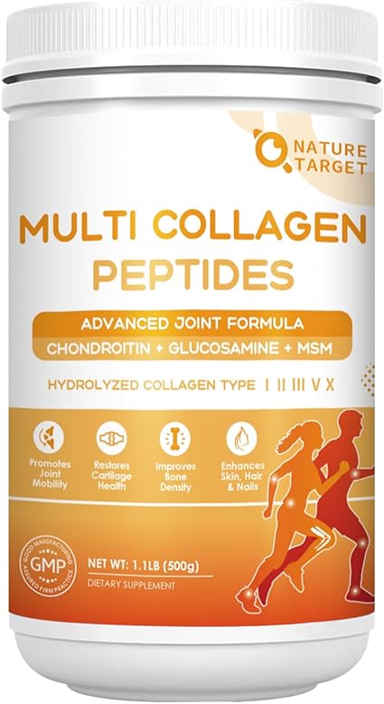 Amazon.com: NATURE TARGET Multi-Collagen-Peptides-Powder for Joint ...