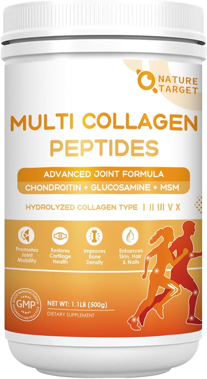 Amazon.com: NATURE TARGET Multi-Collagen-Peptides-Powder for Joint ...