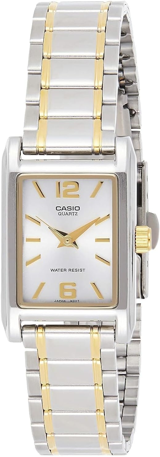 Casio LTP-V009D-1E Reloj de vestir rectangular para mujer con esfera ...