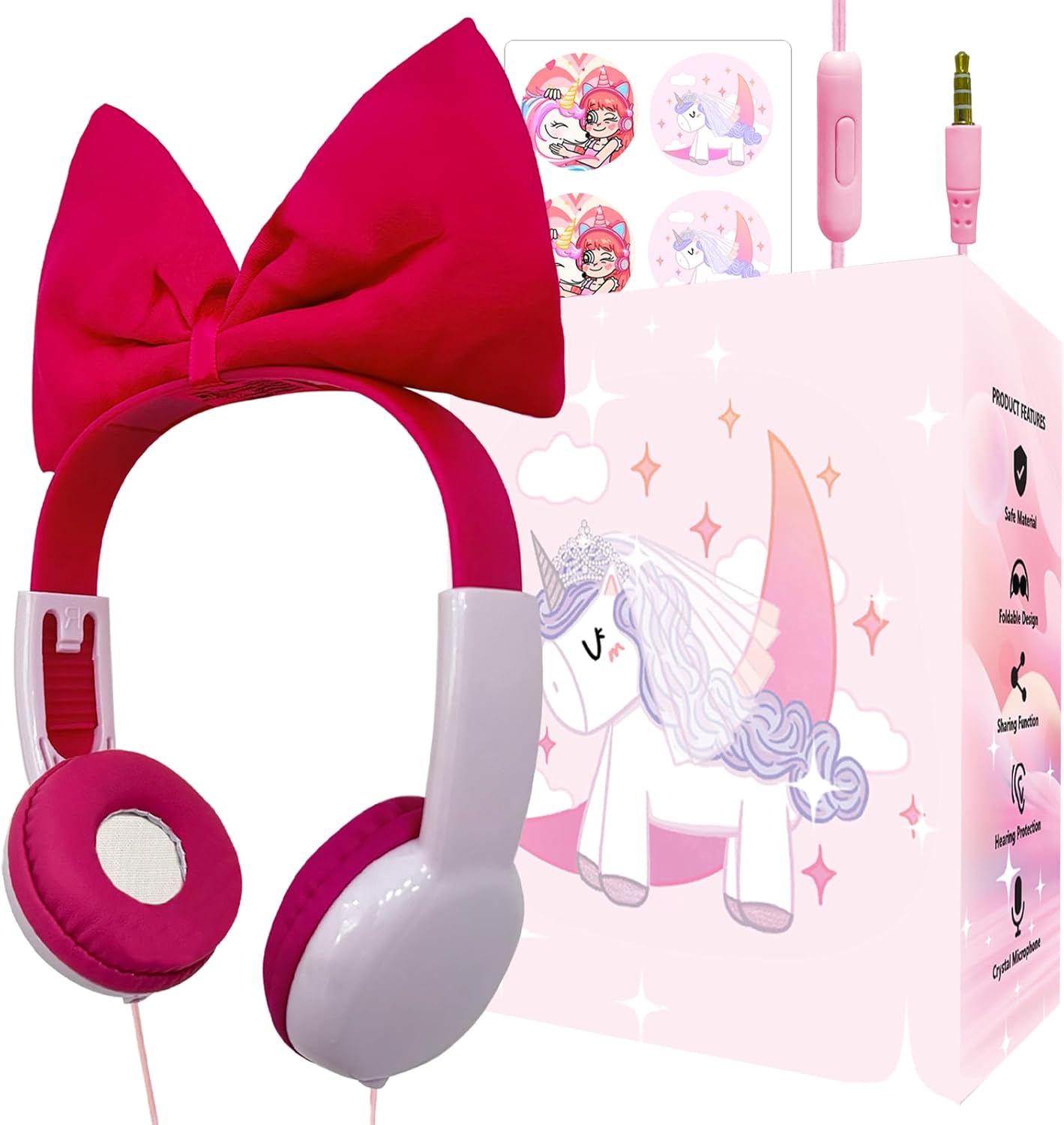 Amazon.com: charlxee Priness Bots Wired Kids Headphones with Mic for ...