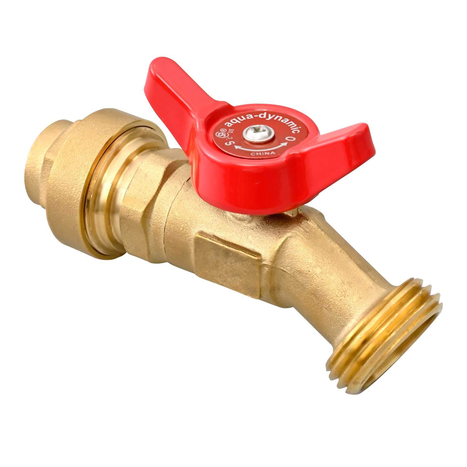 Buy Pronese Heavy Duty Brass Hose 90 Degree Elbow Stop Valve Hose Bibb ...