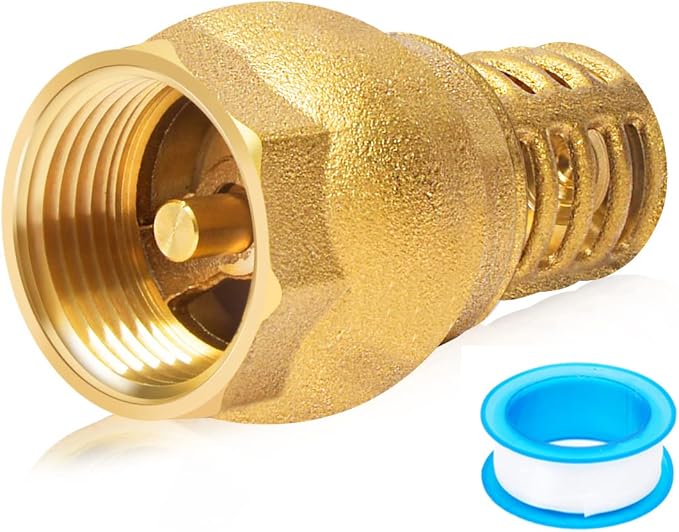 Amazon.com: Brass Foot Valve Heavy Duty 1/2" 3/4" 1" NPT Foot Valve ...