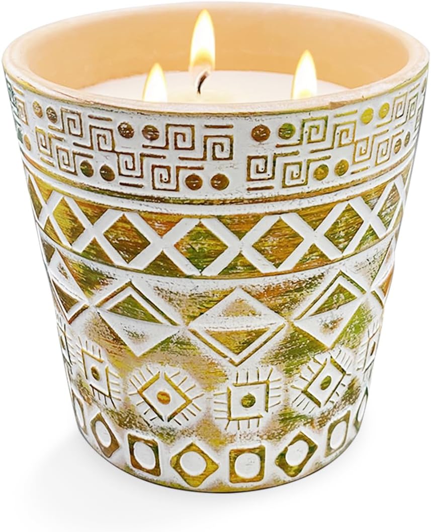Amazon.com: Citronella Candles Outdoor Indoor, 28oz Natural Lemongrass ...