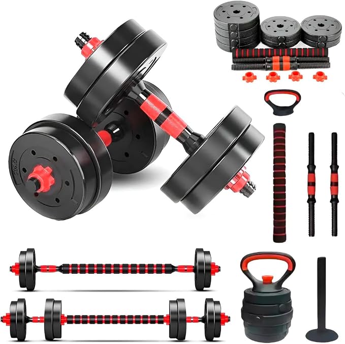 Kit Halteres Ajustáveis MK FIT Barras e Anilhas até 30kg Design ...