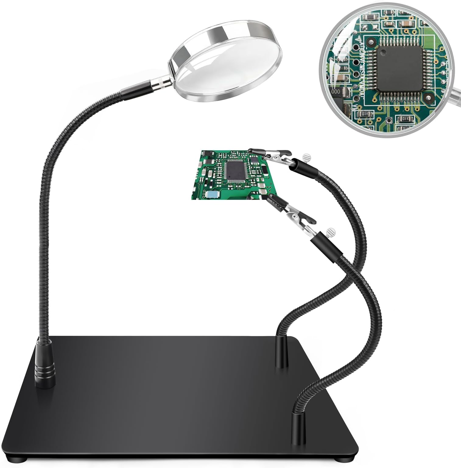 Helping Hands Soldering Station with 6X Magnifying Glass, 2 Adjustable ...