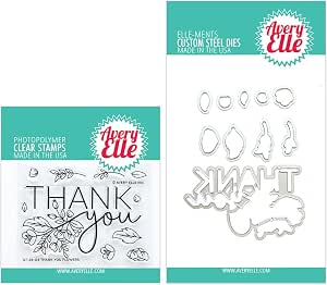Amazon.com: Avery Elle - Thank You Flowers - Stamps & Dies : Arts ...