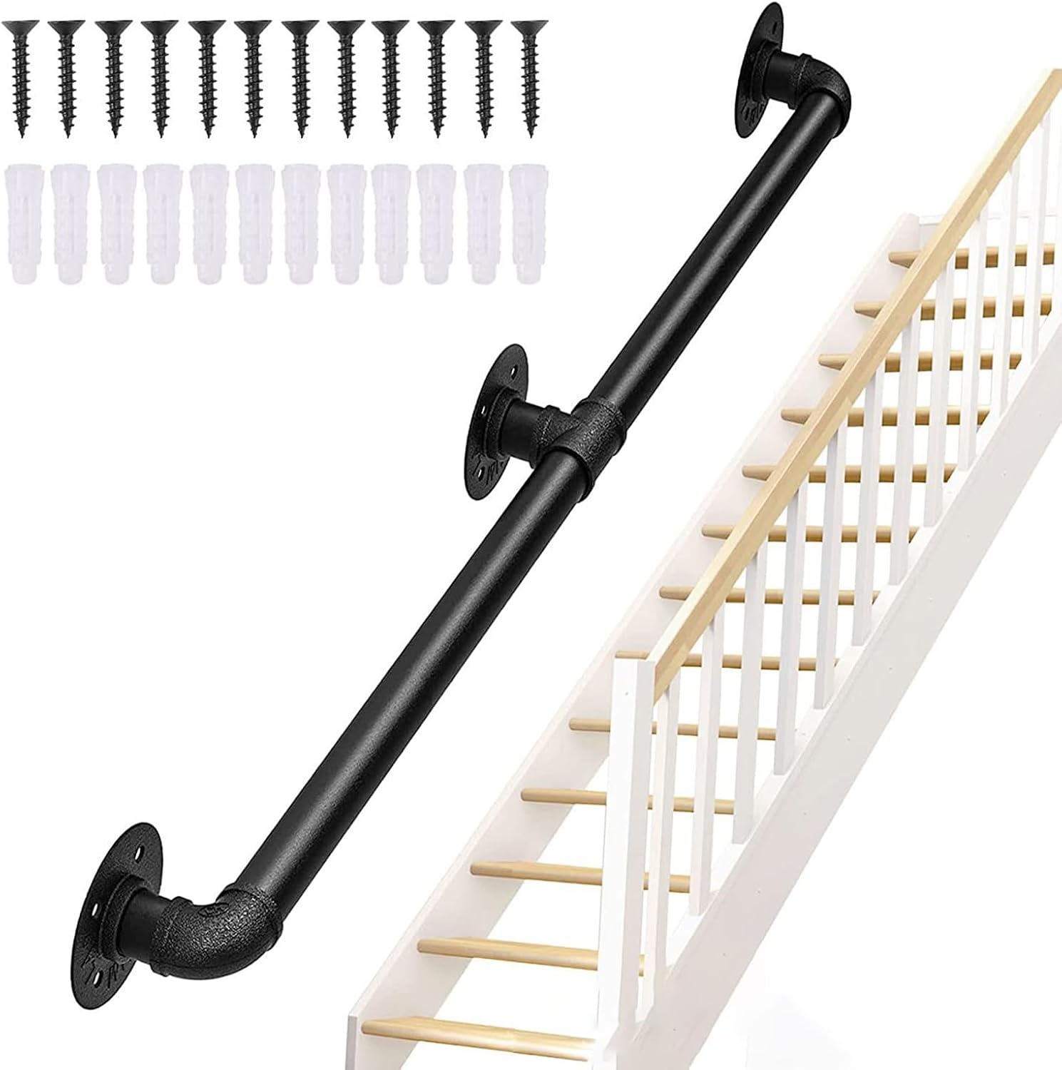 Amazon.com: Stair handrail,hand rails for indoor stairs,attic handrail ...