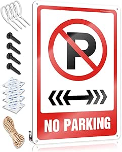 Amazon.com: Target Tin Signs No Parking Sign with Symbol Metal Sign ...
