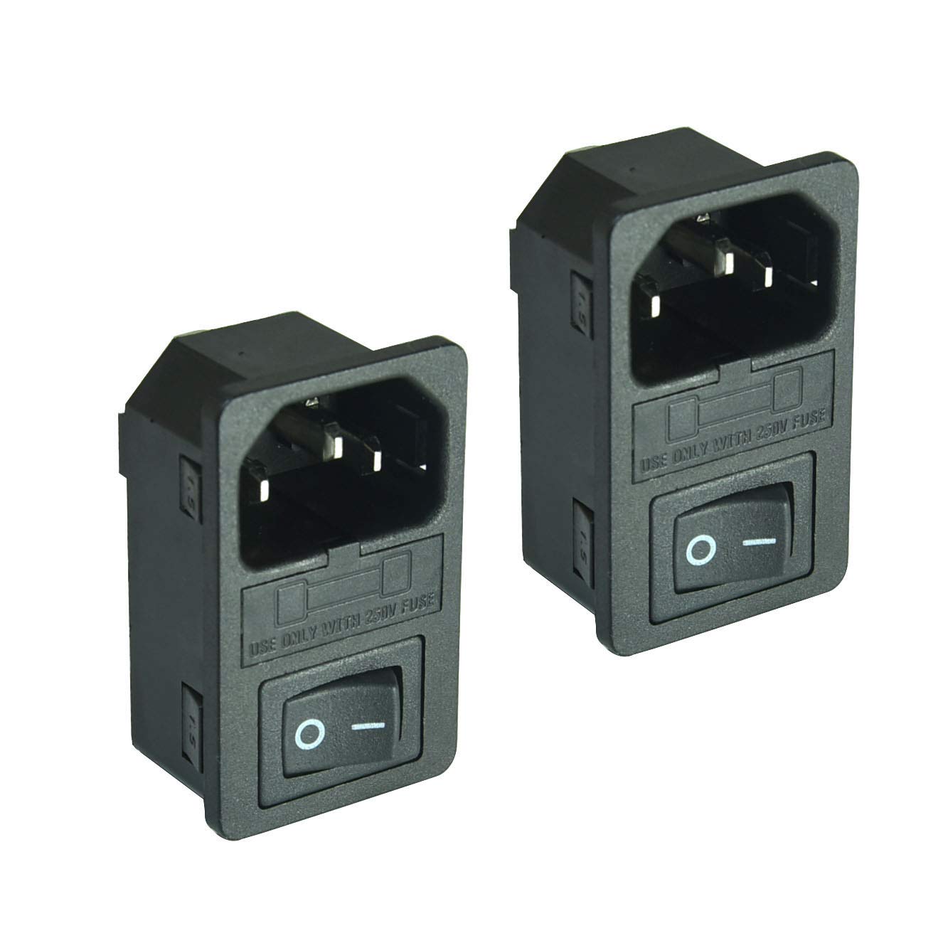 2pcs FILSHU Large Current Inlet Male Power Socket with 15A Rocker ...