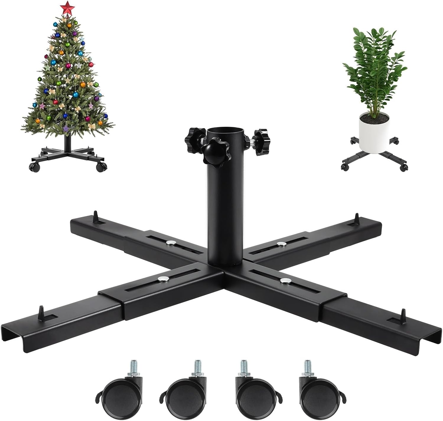 Amazon.com: Bvomheez Christmas Tree Stand Base with Wheels, Movable ...