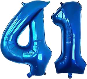 Amazon.com: XLOOD Number 41 Balloons 32 inch Digital Balloon Alphabet ...