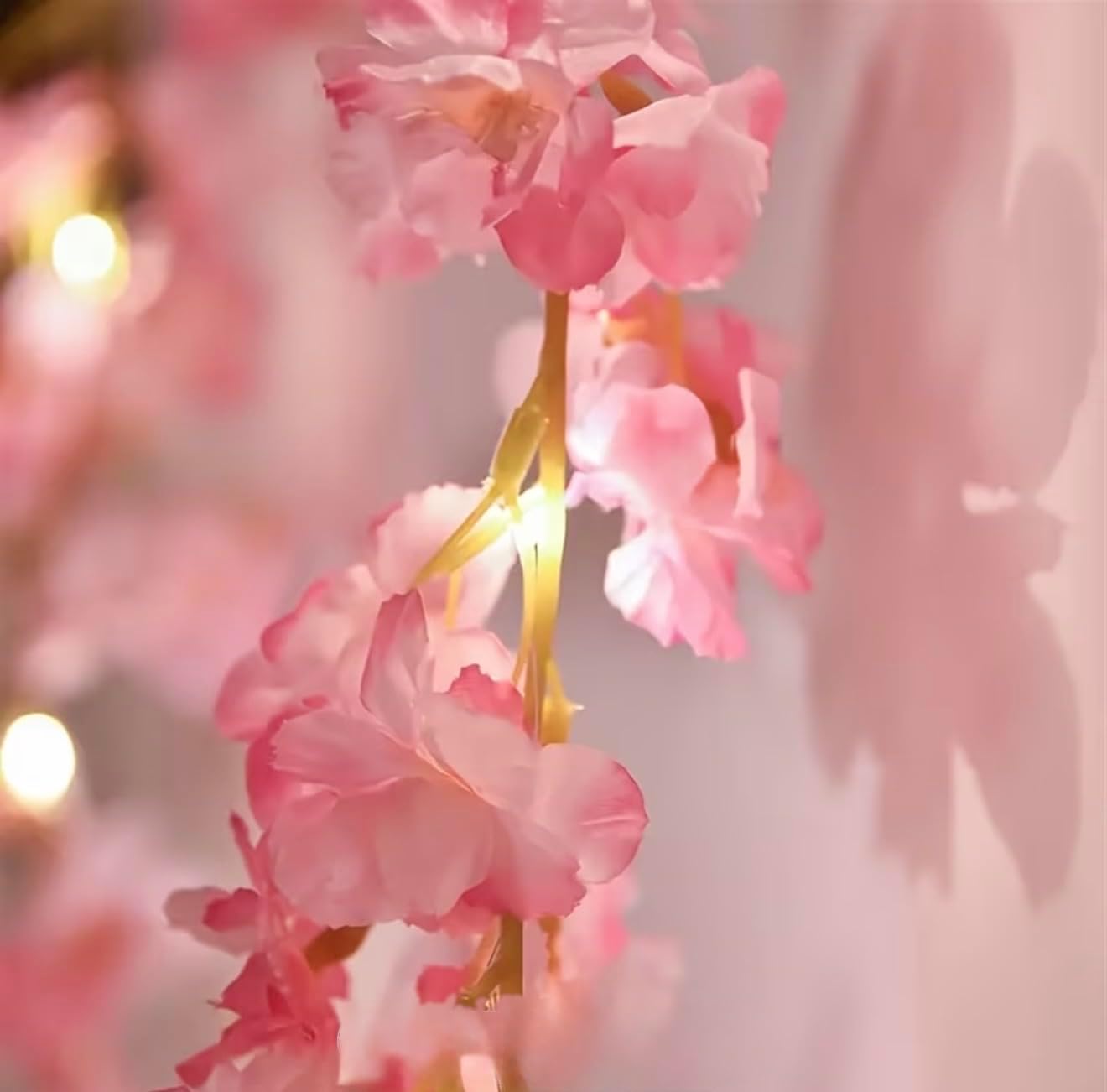 Amazon.com: Pink Cherry Blossom LED String Lights, 2M/6.56ft 20 LEDs ...