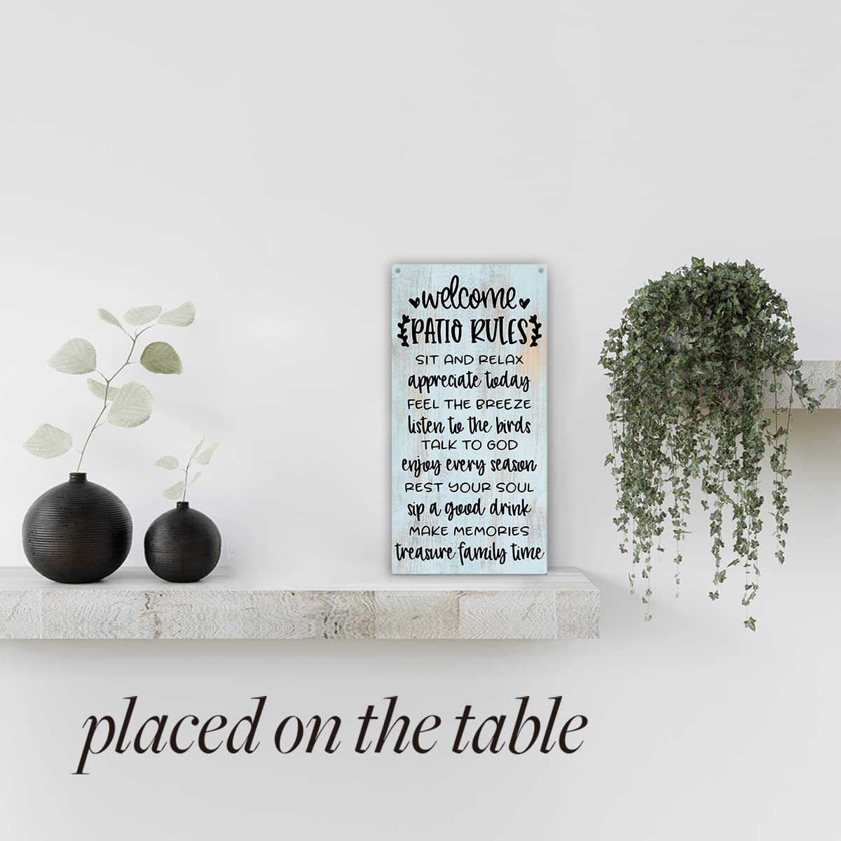 Snapklik.com : Rustic Patio Rules Wood Sign Welcome Sign Patio Decor ...
