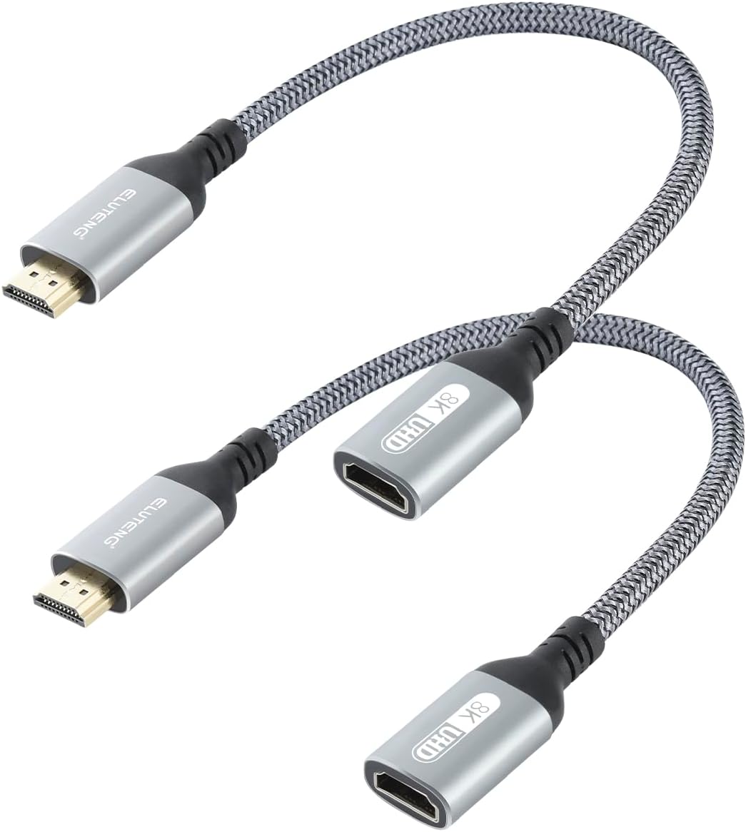 Amazon.com: Short 28AWG High Speed Male to Female HDMI Port-Extender ...