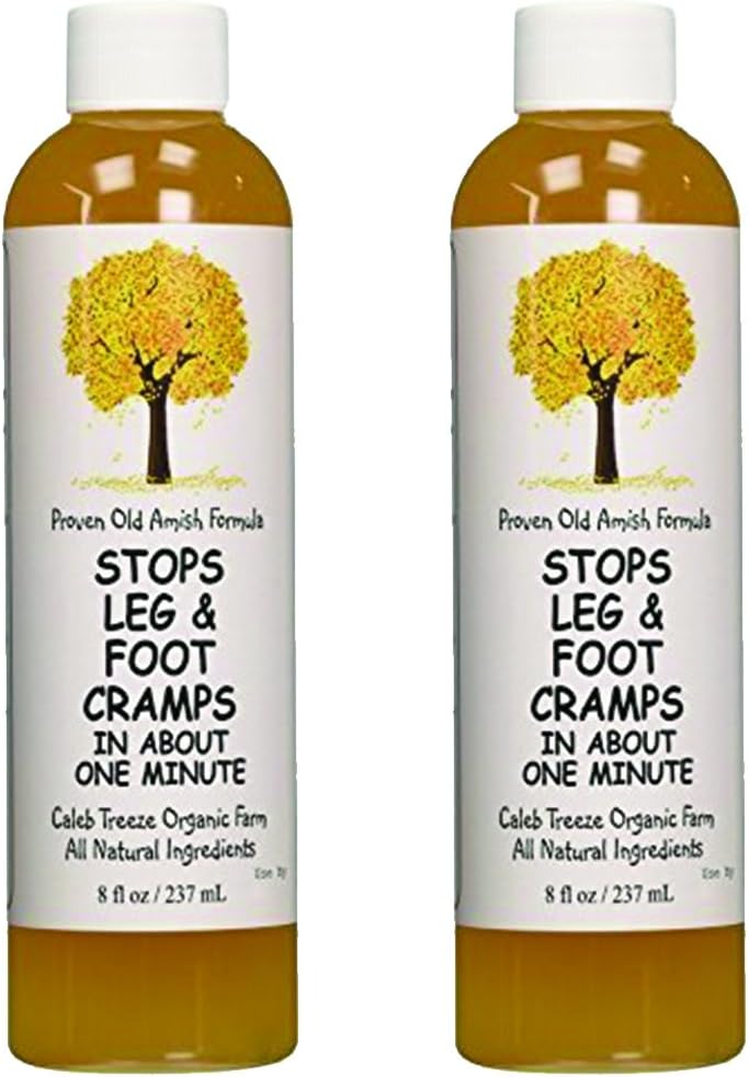 Amazon.com: Caleb Treeze Organic Farms Stops Leg & Foot Cramps 8 oz (2 ...