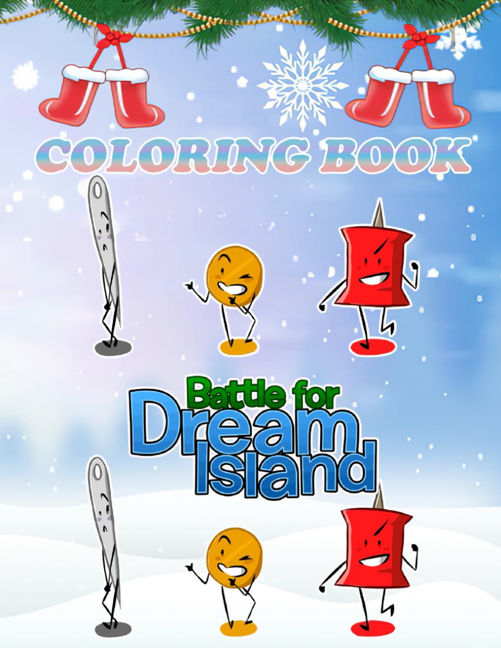 Amazon.com: battle for dream island Chrismast Coloring Book BFDI: 35 ...