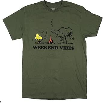Peanuts Snoopy and Woodstock Weekend Vibes - playera de manga corta ...