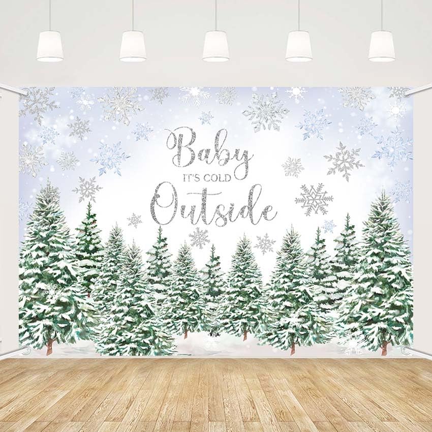 Amazon.com : MEHOFOND 7x5ft Winter Baby Shower Backdrop for Boys Baby ...