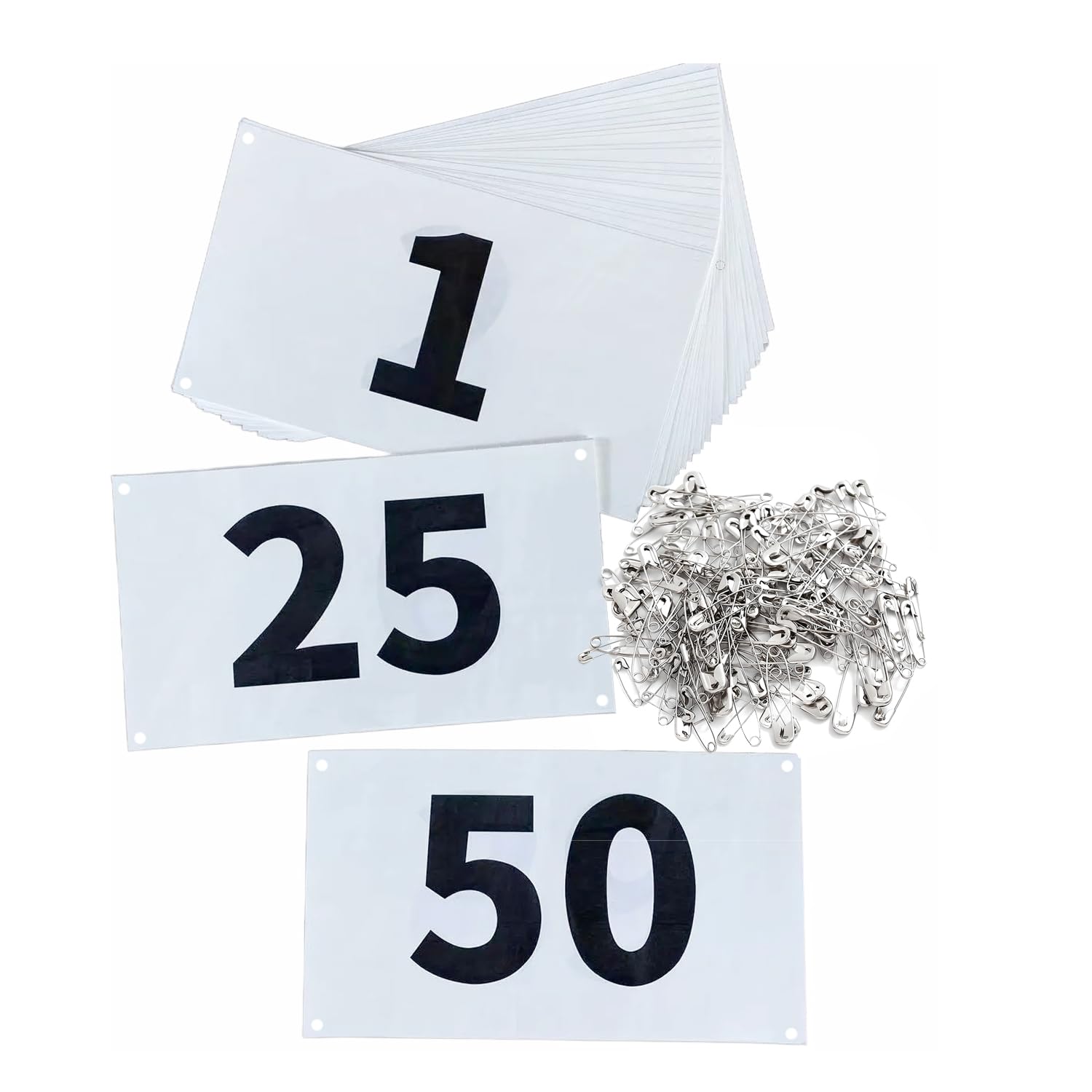 Amazon.com : UISKOOPW Tyvek Race Bibs Running Numbers with Safety Pins ...