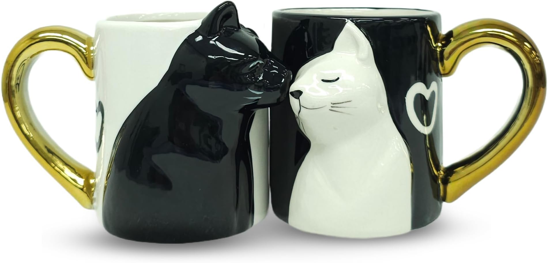 Amazon.com: JVSupply Couple Gifts: Cute Kissing Cat Mug Set - Matching ...