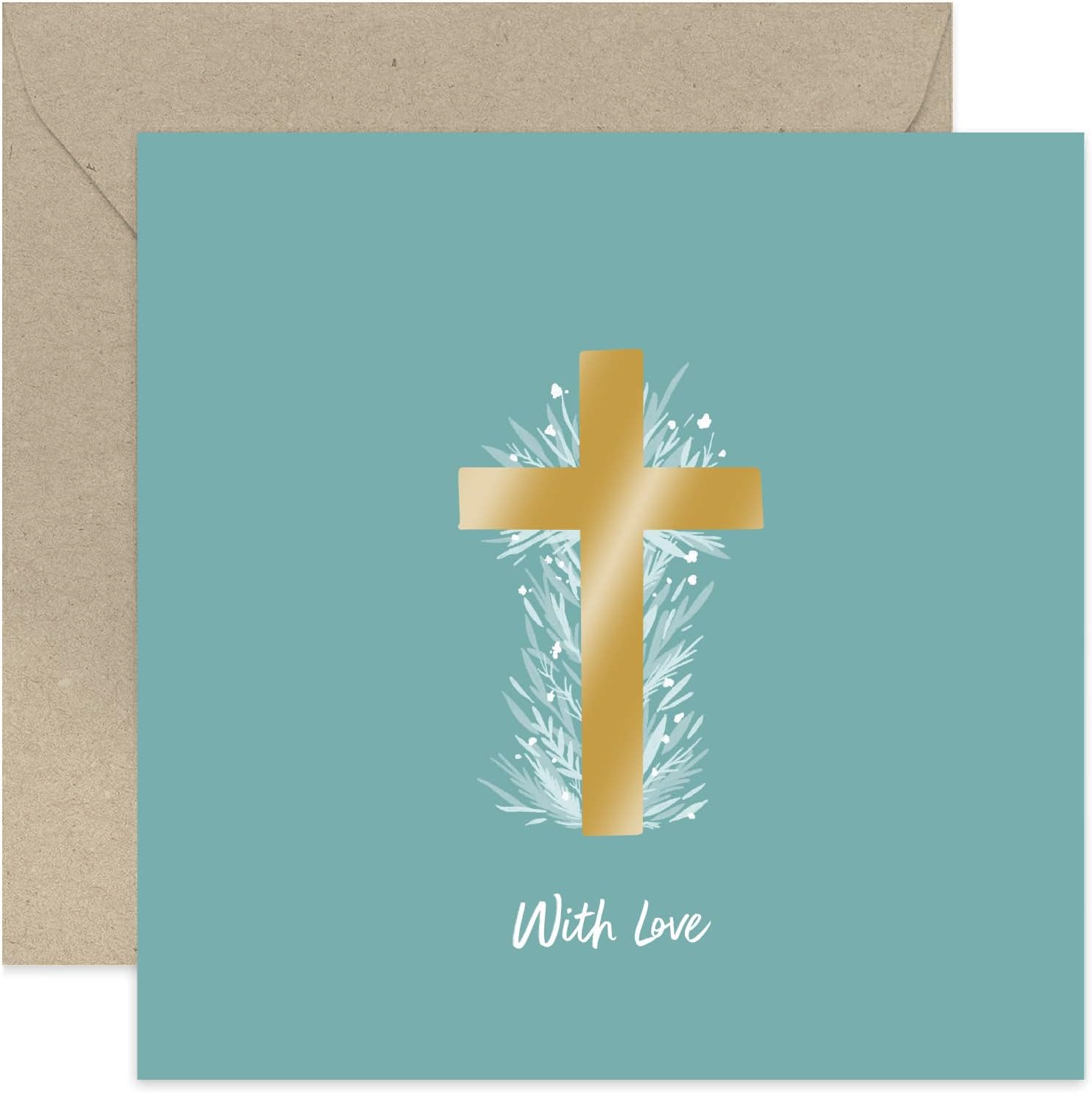 Amazon.com : Old English Co. Cross With Love Card for Child or Adult ...