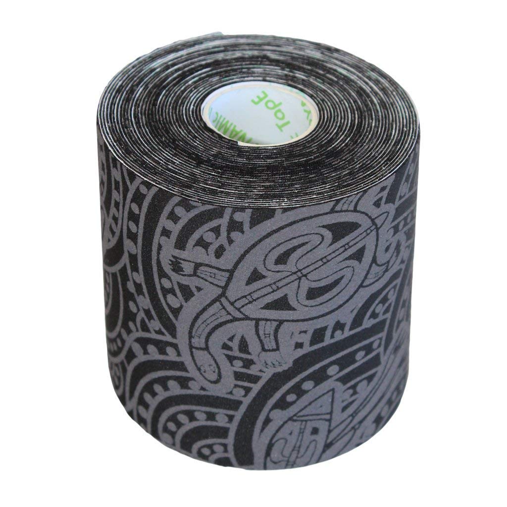 Amazon.com: Dynamic Tape EcoTape, Black with Gray Print, 1 Roll, 5cmx5m ...