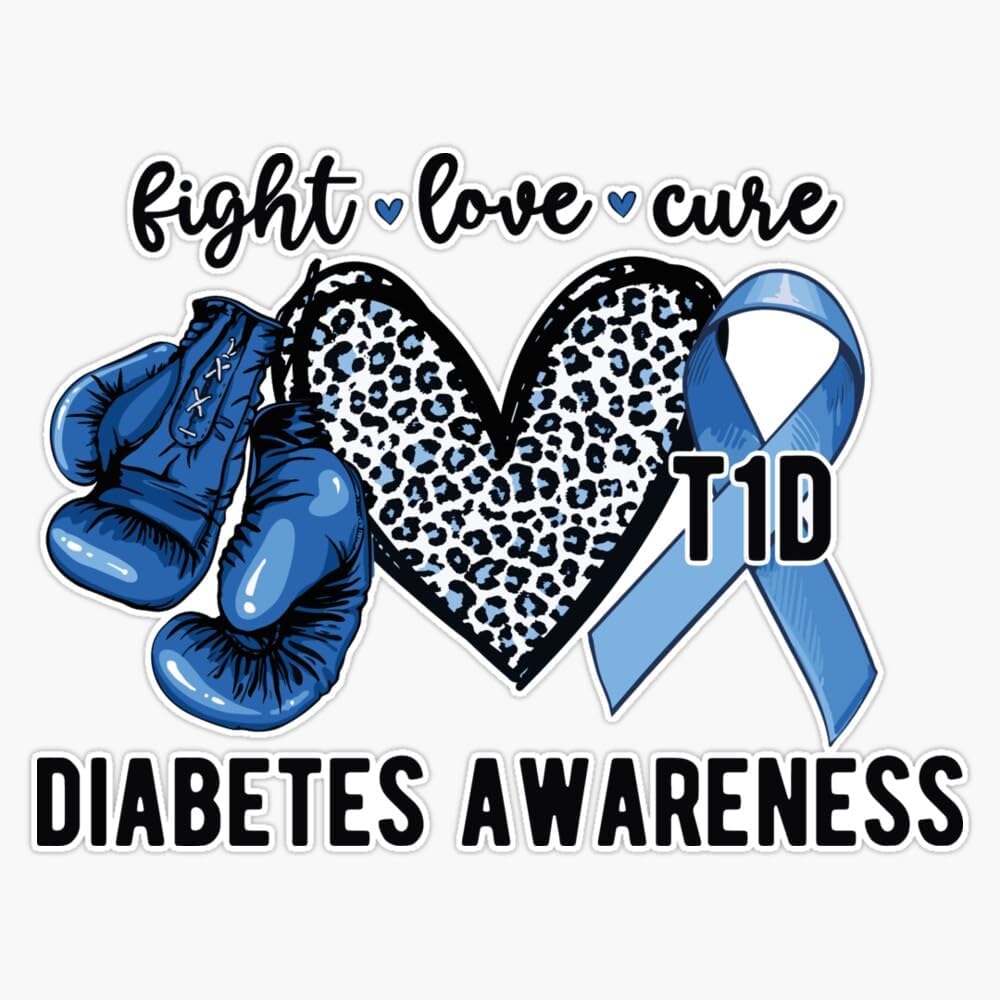 Amazon.com: Type 1 Diabetes Fight Love Cure Sticker Vinyl Decal Car ...