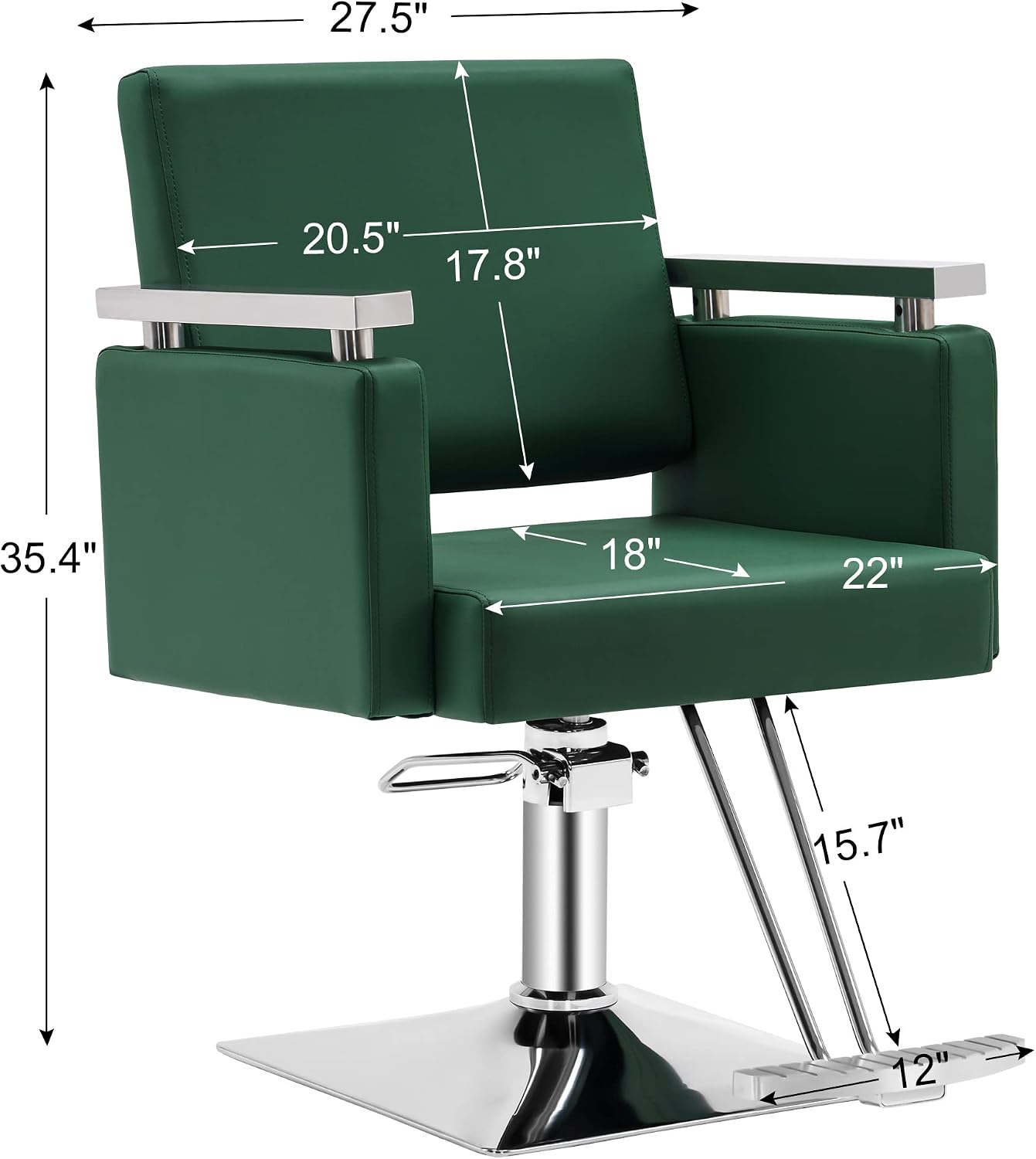 BarberPub Silla de peluquero hidráulica clásica Silla de salón de ...