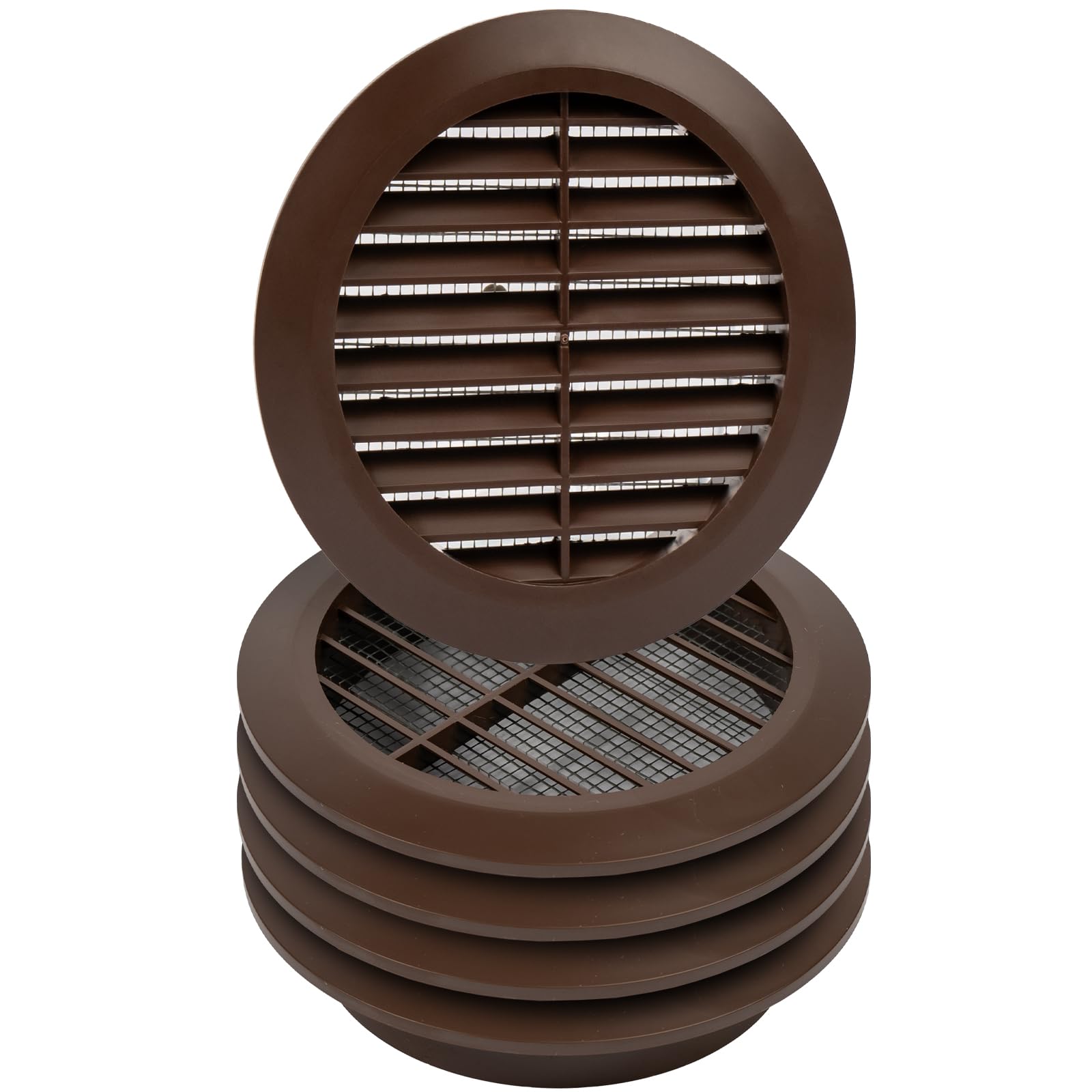 HVAC OV 5pack ø4" Inch Brown Plastic Round Soffit Vent - Air Vent ...
