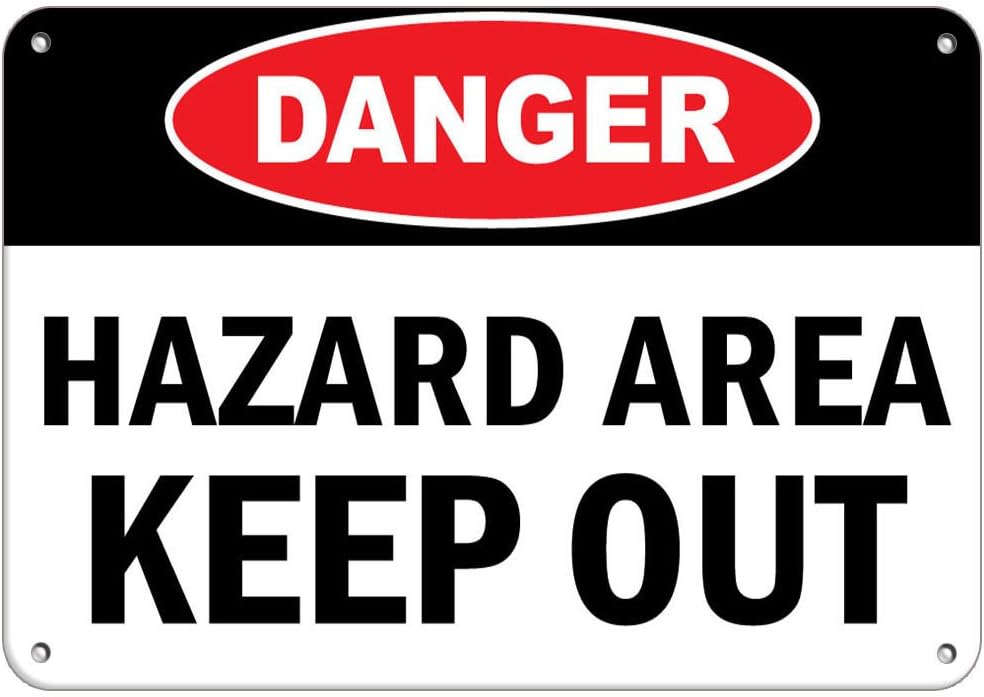 Amazon.com: Danger Hazardous Area Keep Out Hazardous Area Signs Label ...