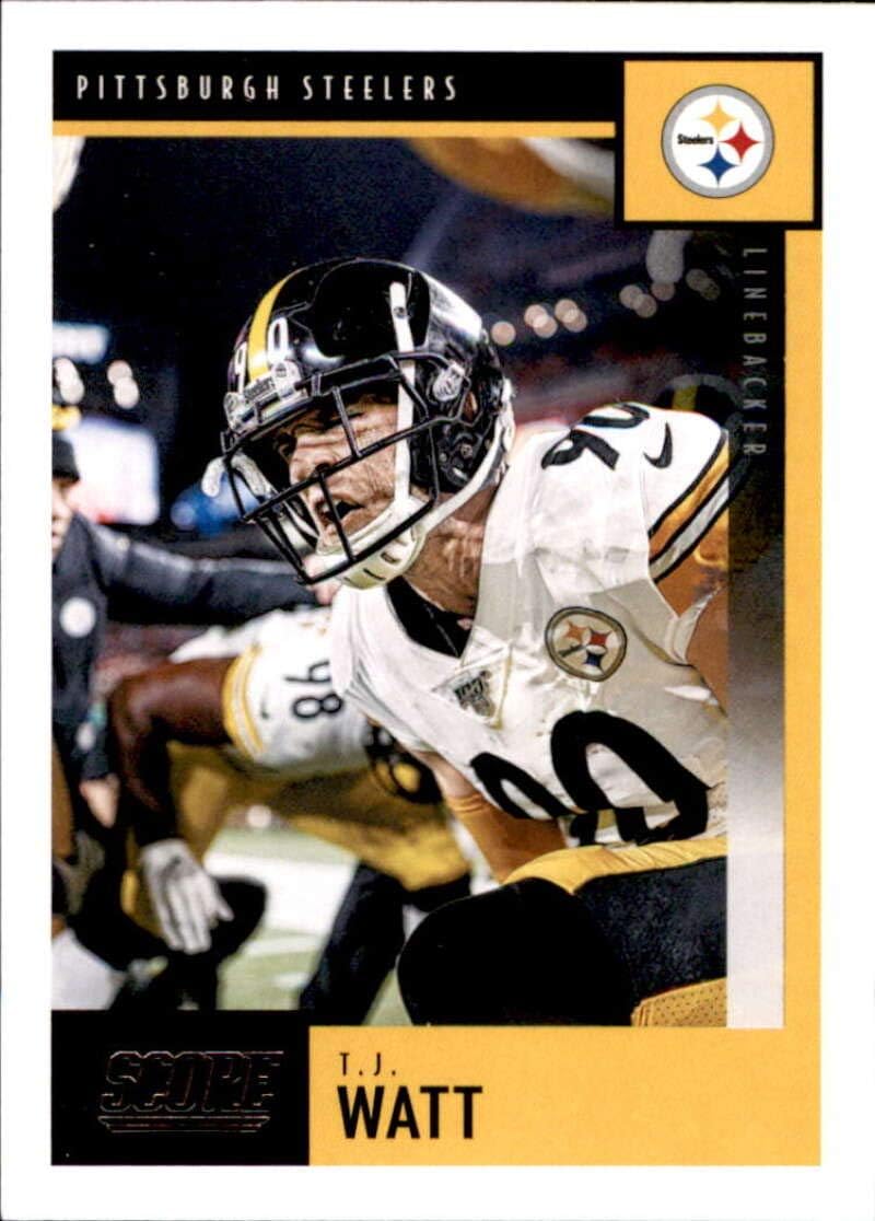 Amazon.com: 2020 Score #78 T.J. Watt Pittsburgh Steelers Football Card ...