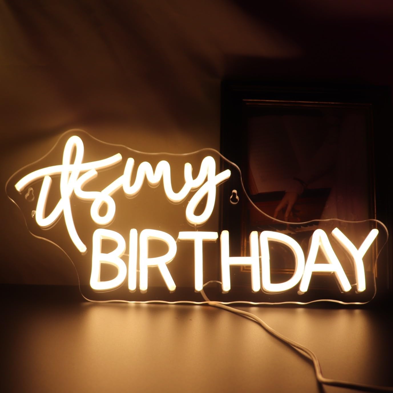 QiaoFei Led It's My Birthday Neon Sign USB Powered with Dimmer Switch ...