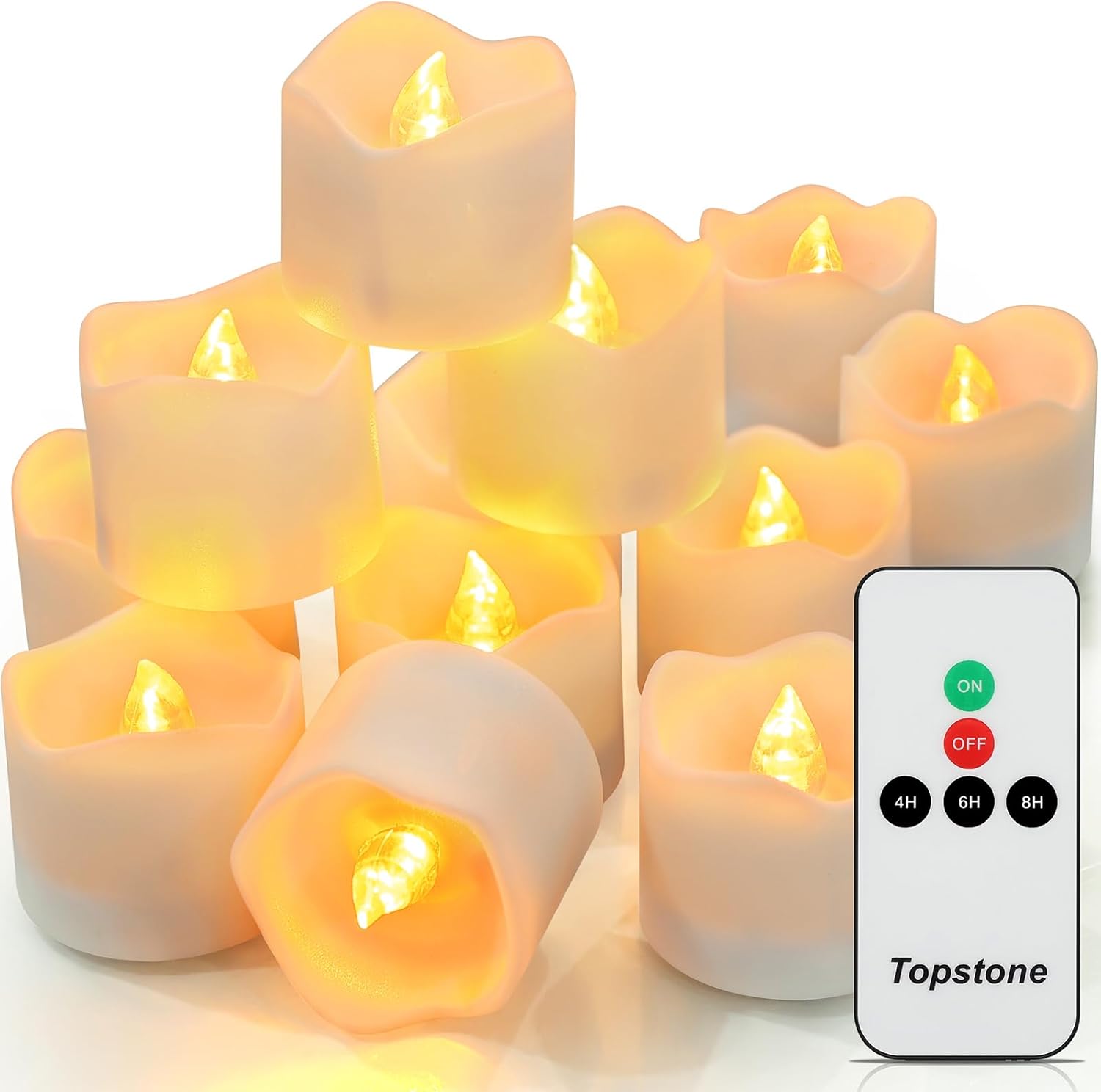 Amazon.com: Topstone Flickering Flameless Battery Operated LED Tea ...