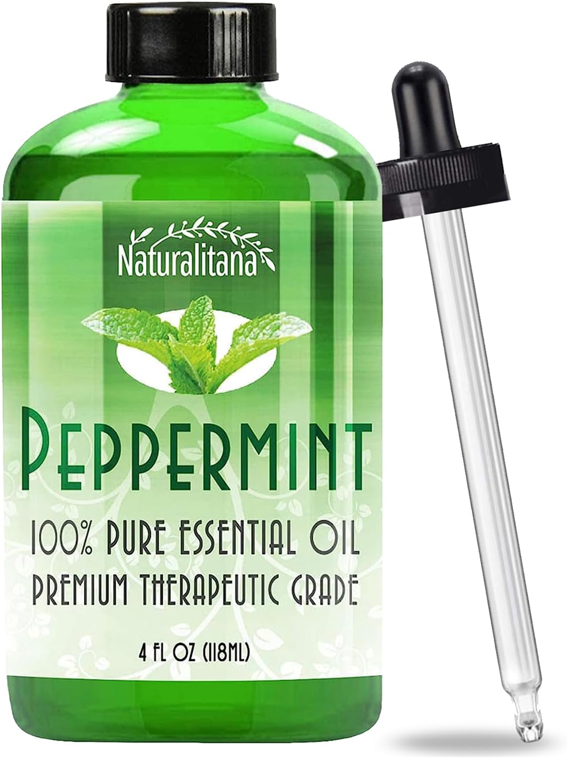 Amazon.com: Beauty Aura 100% Pure Peppermint Essential Oil – 4 fl oz ...