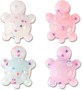Amazon.com: 4Pcs Cute Turtle Squishy Toys for Kids,Kawaii Animal Stress ...