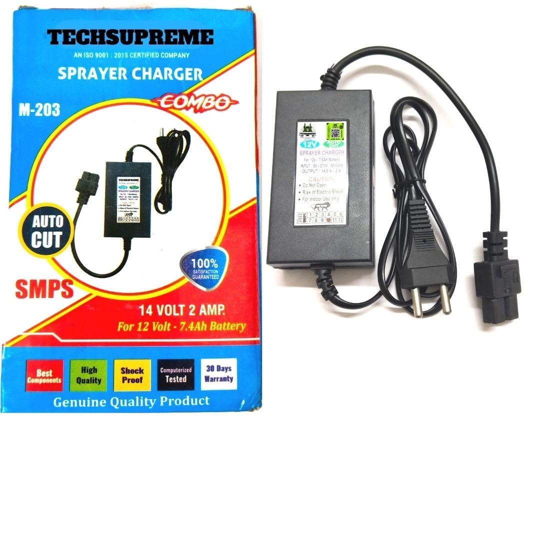 TechSupreme Farmer 2 Pin Spray Machine Charger Agriculture Sprayer ...