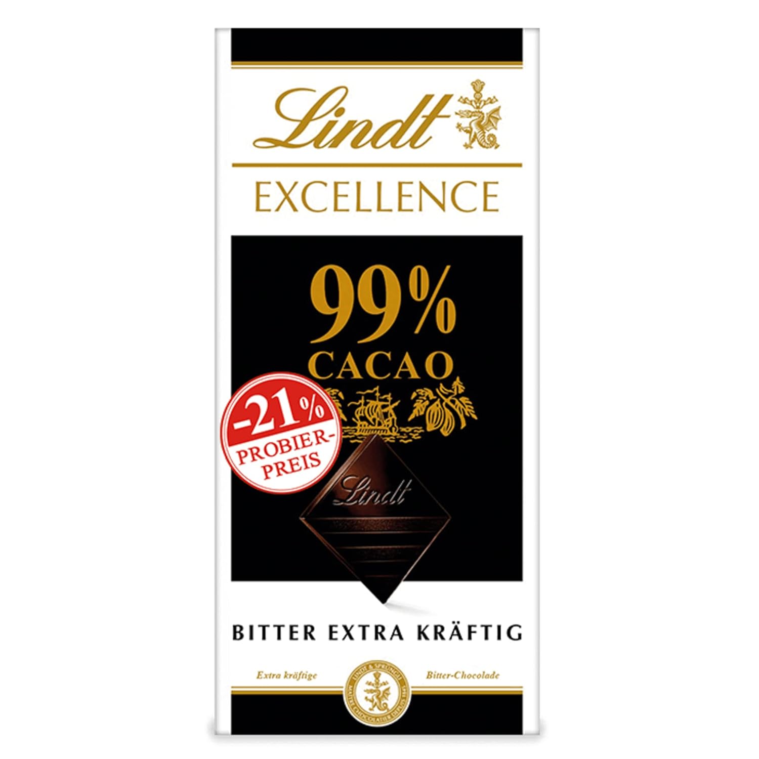 Lindt Schokolade EXCELLENCE 99 % Kakao, Promotion | 50 g Tafel | Extra ...