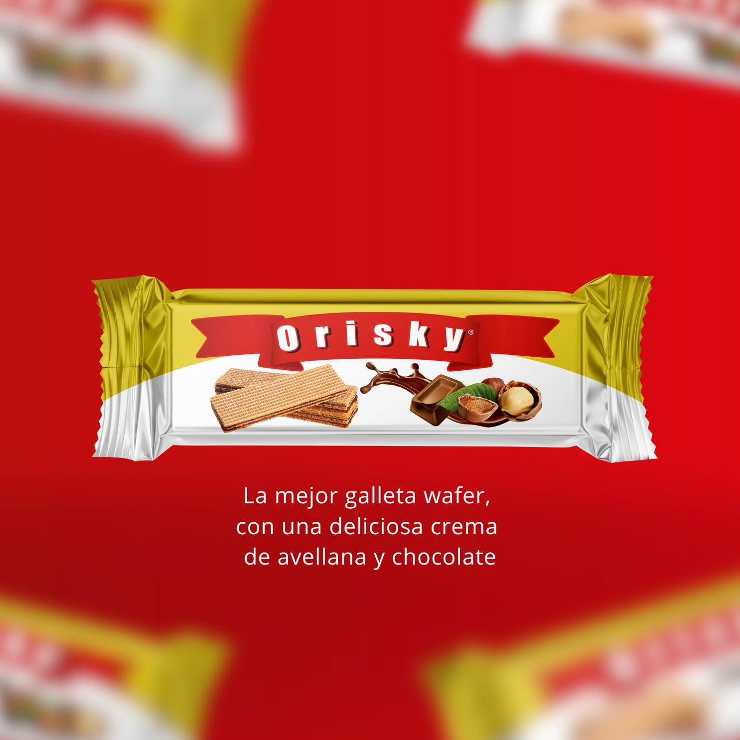 Orisky Galletas de oblea de chocolate y avellana, bocadillo salvadoreño ...