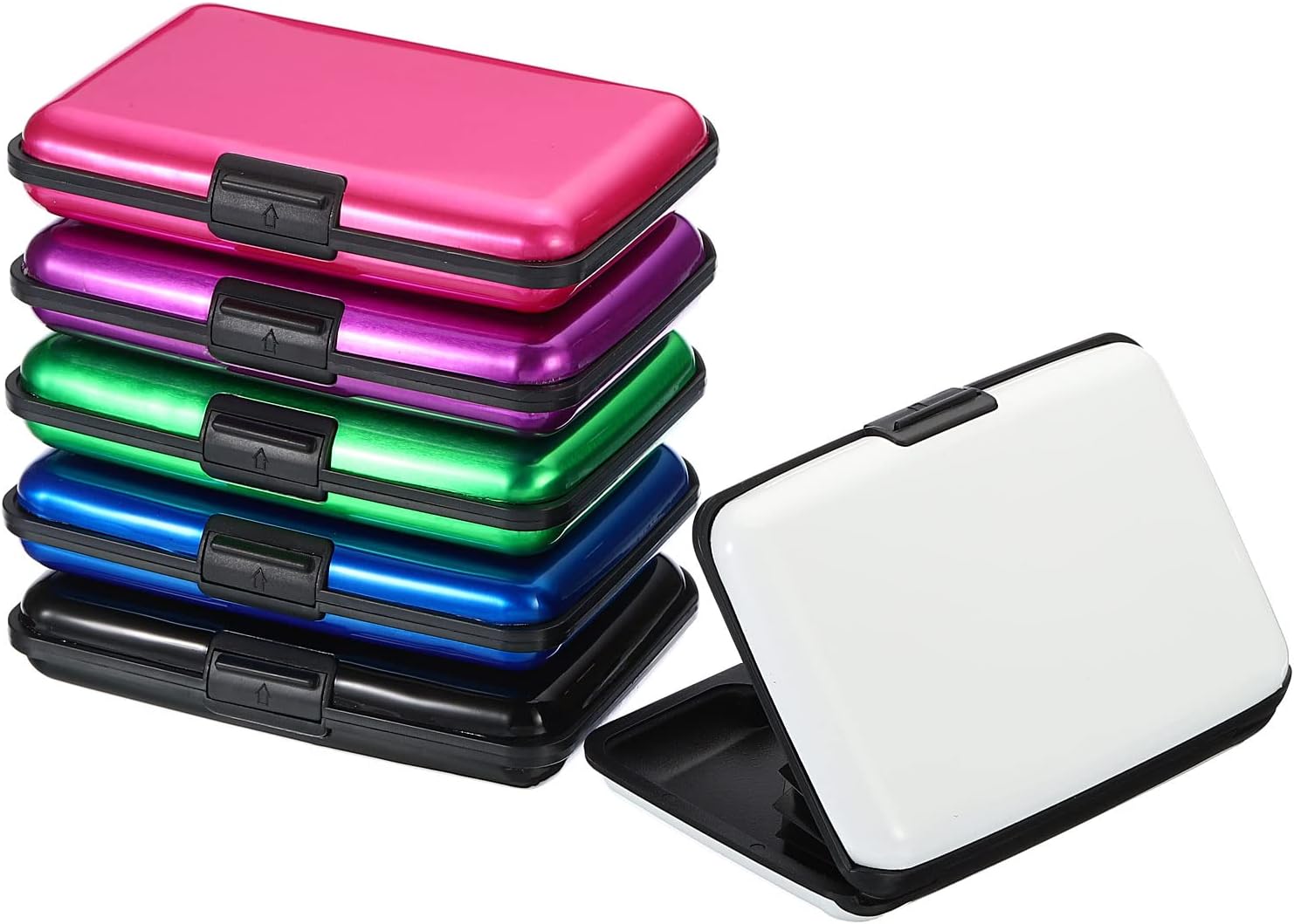 Amazon.com: PATIKIL Aluminum Wallet Credit Card Holder, 6 Pack 6 Slots ...
