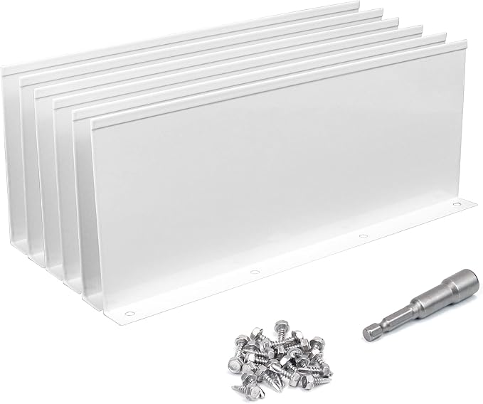 Powrocket 6 Pack Aluminum Gutter Valley Splash Guard,Keep Water from ...
