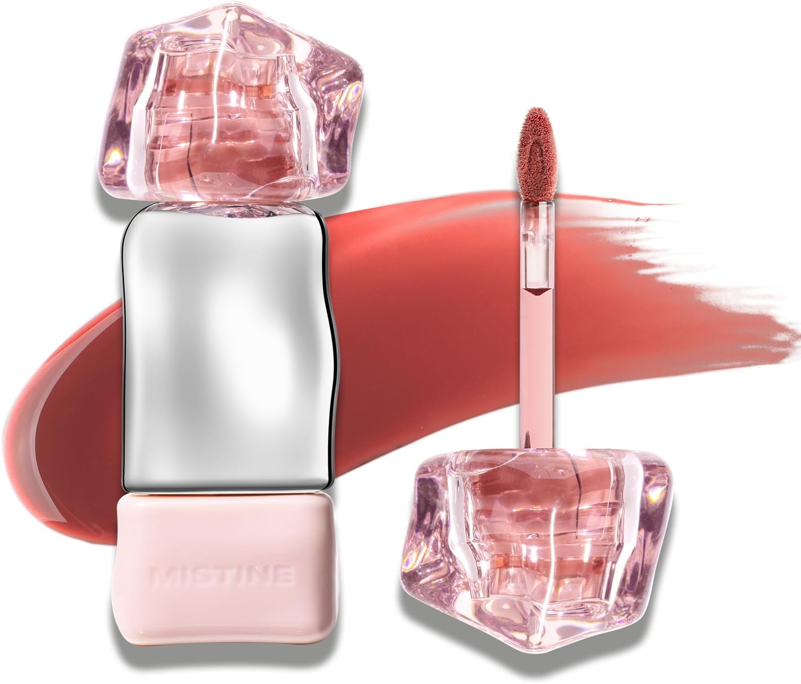 Amazon.com : Mistine Lip Gloss, Non-sticky Lip Tint Gloss with 1% ...