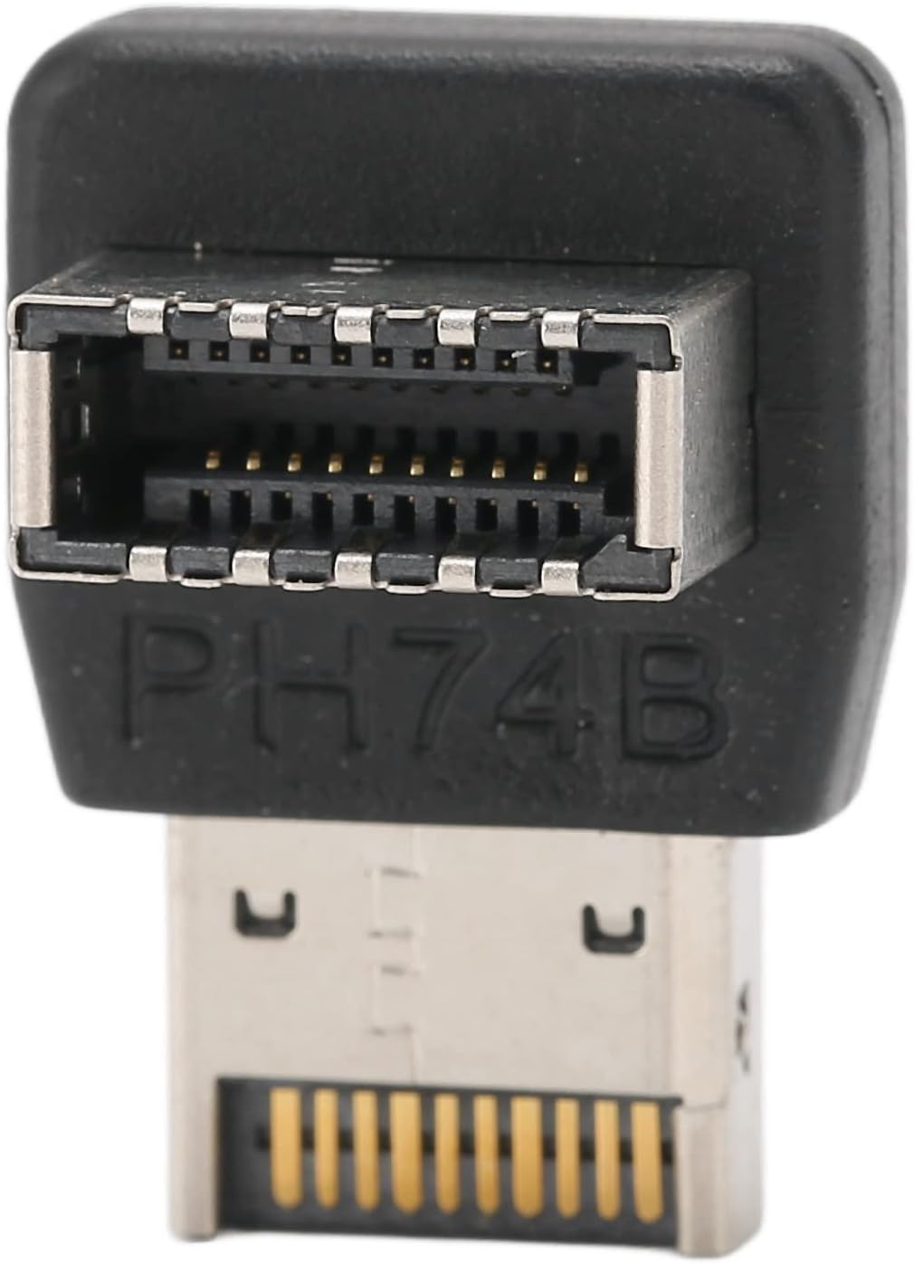 Right Angle USB Type E Adapter, Front Panel Header Male to Female USB 3 ...