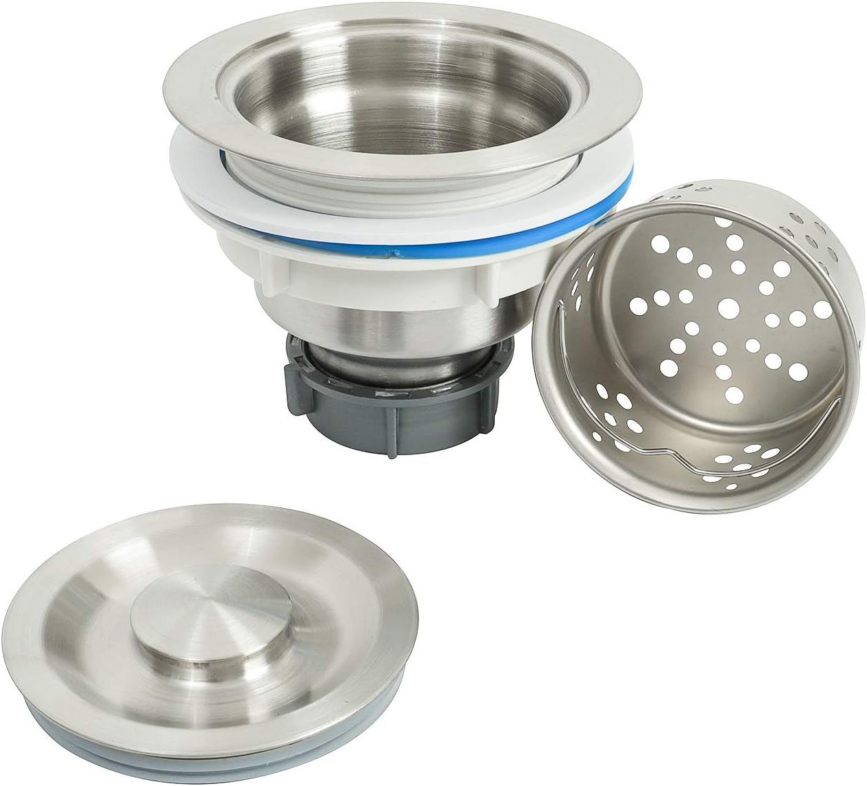 Amazon.com: LQS Kitchen Sink Drain Strainer Assembly, Sink Drain 304 ...
