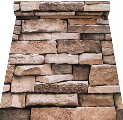 Brick Stone Contact Paper Peel and Stick Self-Adhesive Wallpaper Faux ...
