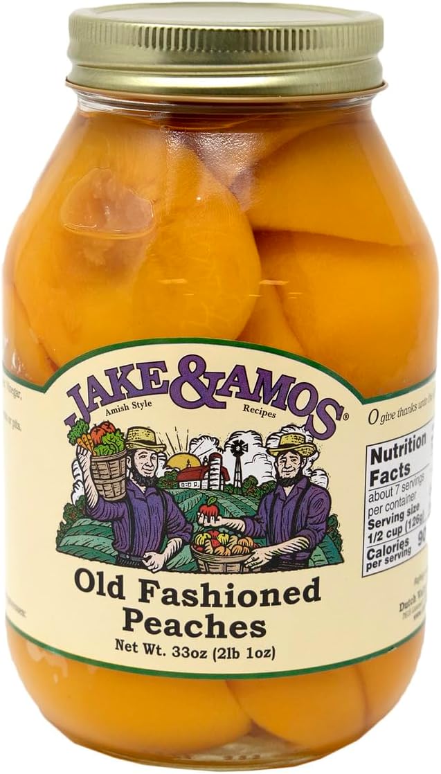 Amazon.com : Amish Wedding Spiced Peach Halves 32oz : Peaches Produce ...