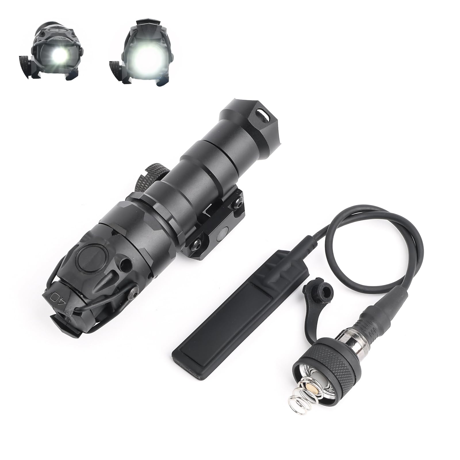 Buy 450 Lumens Flashlight with Lampshade, Weapon Light with Push Button ...