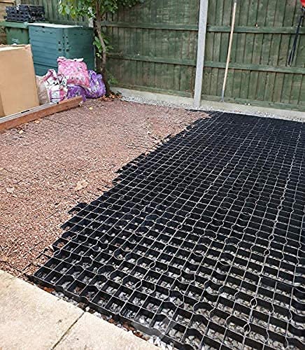Buy TENLITE 72x Black Plastic Paving Driveway Grid Turf Grass Lawn Path ...