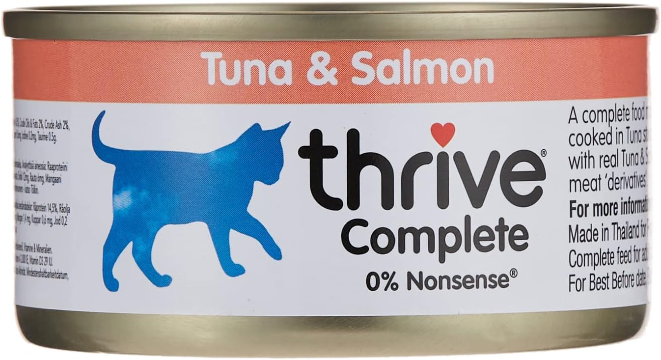 Thrive Cat Food Complete Tuna with Salmon, Pack of 6, 75 g (Pack of 6 ...