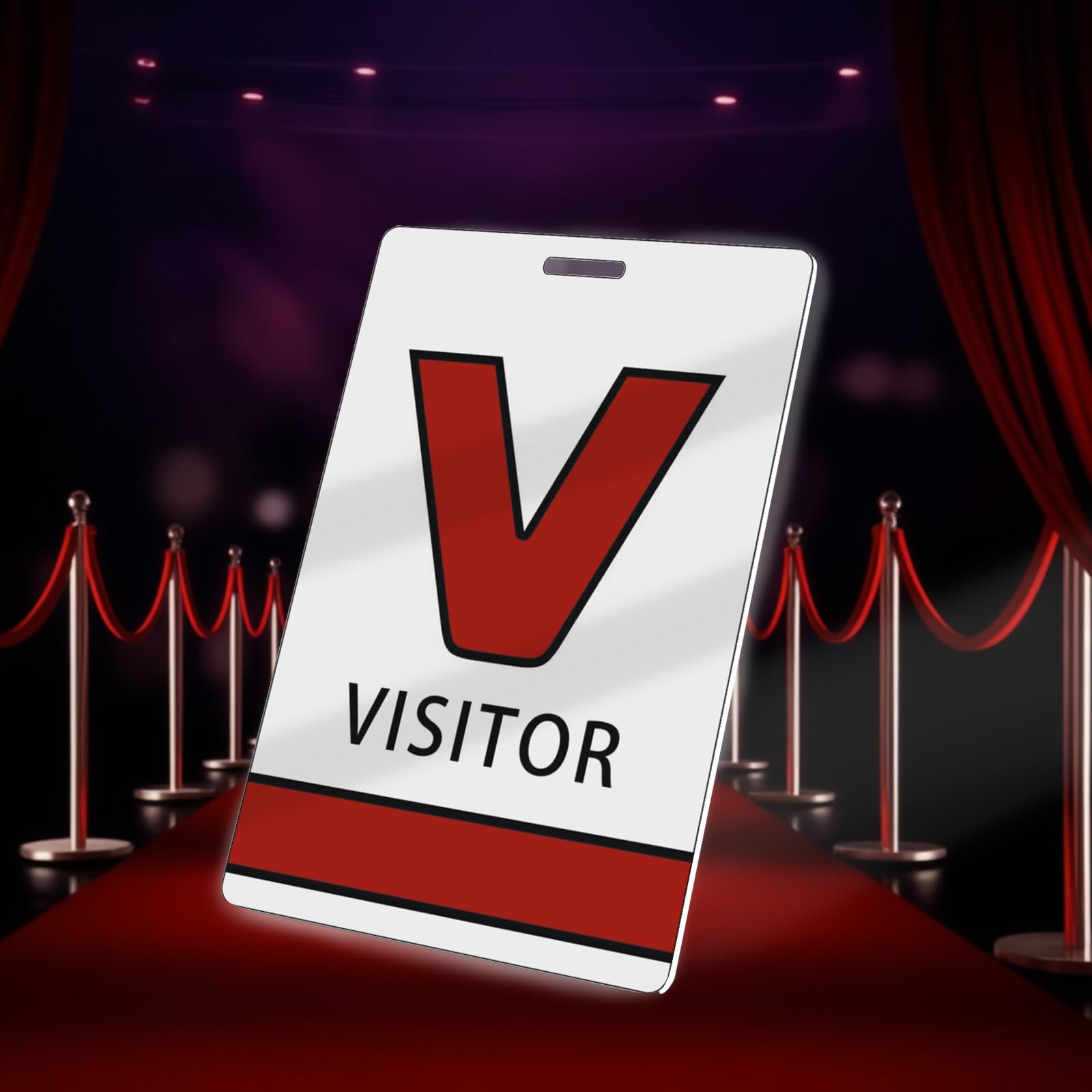 25 Pvc Visitor Badge Lanyards And Plastic Pass Cards Perfect ...