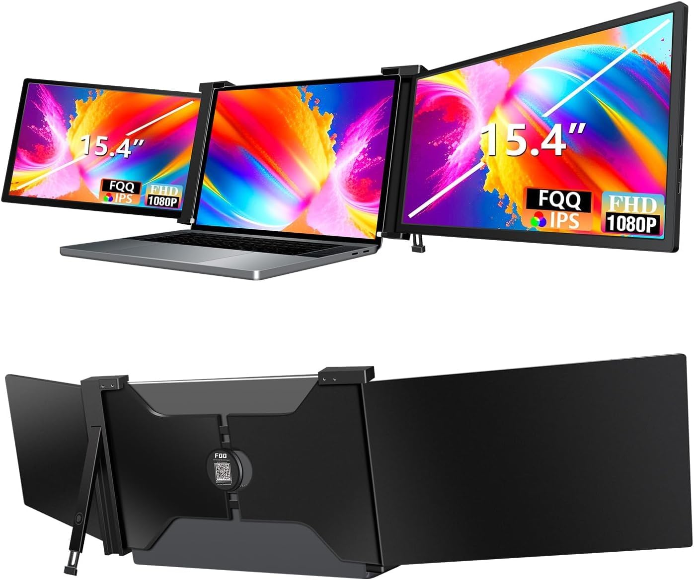 Amazon.com: FQQ 15.4" Triple Laptop Monitor Extender, 1920*1080P FHD ...
